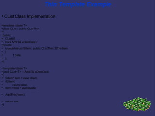 Thin Template Explained | PPT | Programming Languages | Computing