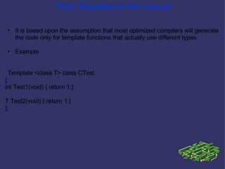 Thin Template Explained | PPT | Programming Languages | Computing