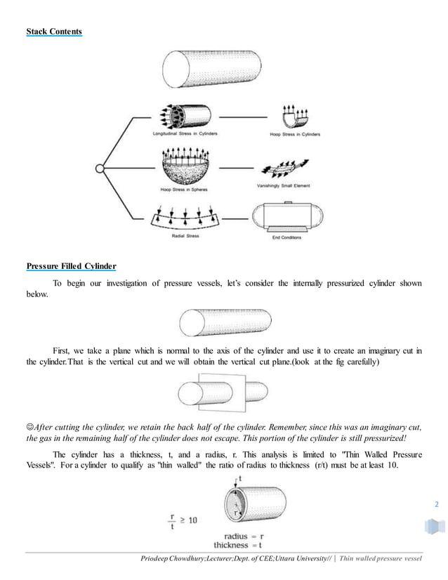 Solid Mechanics: Thin walled pressure vessel | DOCX