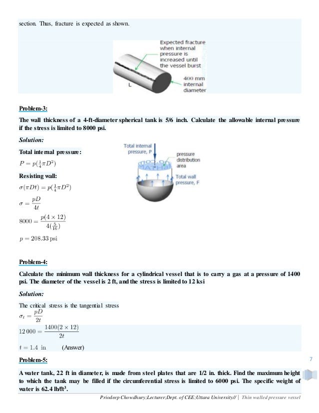 Solid Mechanics: Thin walled pressure vessel Solid Mechanics: Thin walled pressure vessel