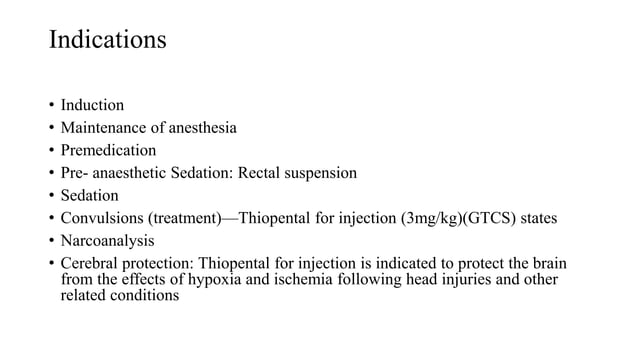 Thiopentone and propofol | PPTX | Brain and Nervous System Disorders ...