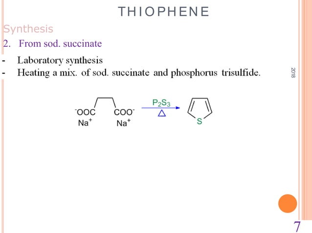 Thiophene ppt 1 | PPTX | Chemistry | Science