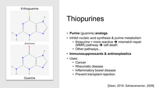 Thiopurine drugs & tpmt genotyping lw | PPTX