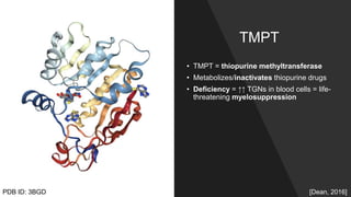 Thiopurine drugs & tpmt genotyping lw | PPTX