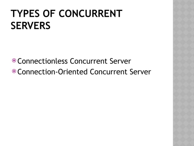 Concurrent Serve Rand Iterative Server Pptx
