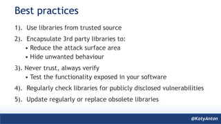 Tips to Reduce the Attack Surface When Using Third-Party Libraries | PDF