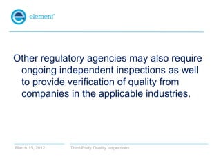Third Party Quality Inspections | PPT