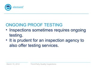Third Party Quality Inspections | PPT