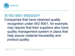 Third Party Quality Inspections | PPT