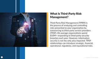 Third-Party Risk Management (TPRM) | Risk Assessment Questionnaires | PDF