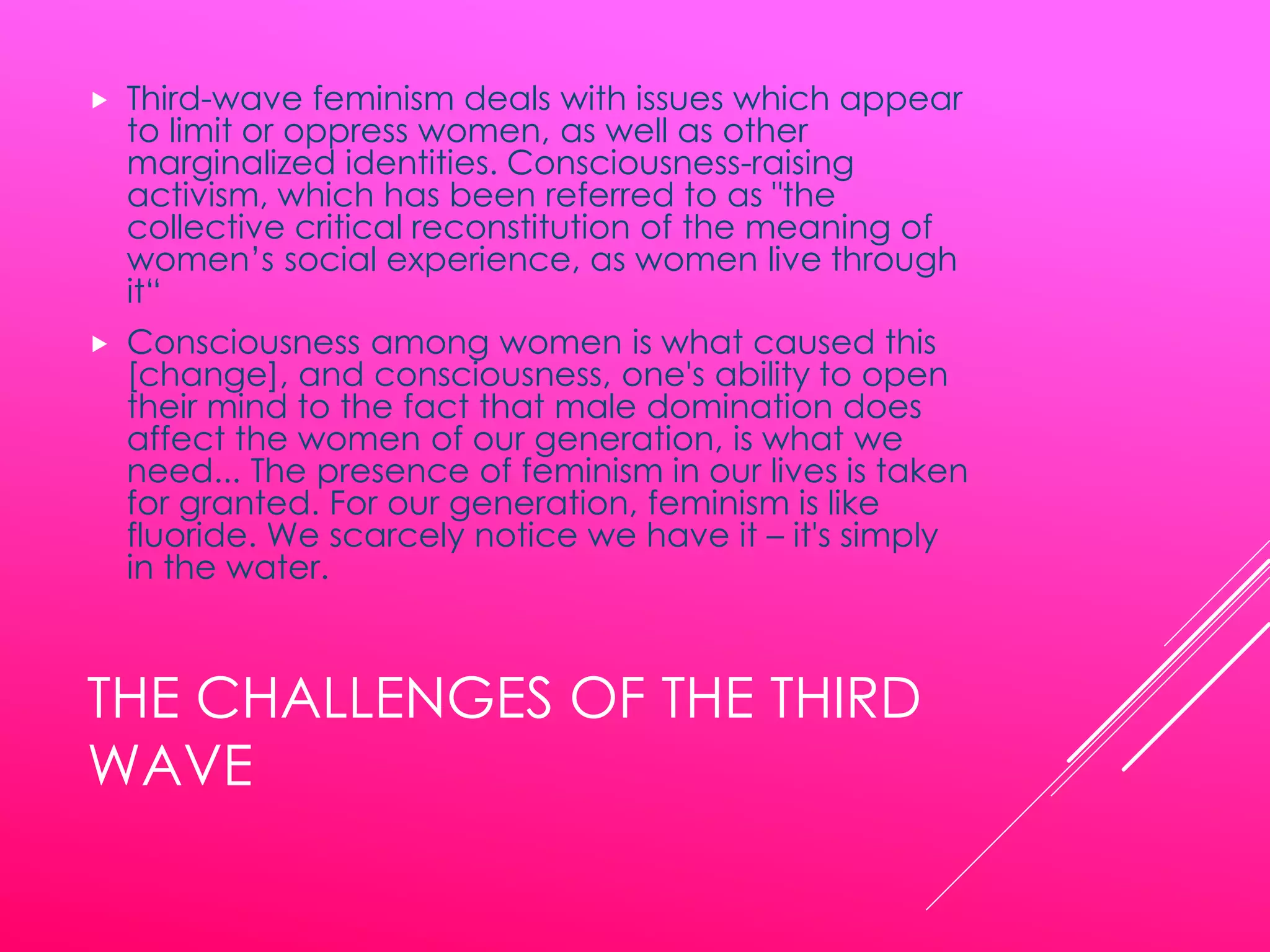 Third wave feminism | PPTX | Law