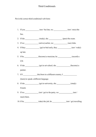 Third Conditional-1 | PDF