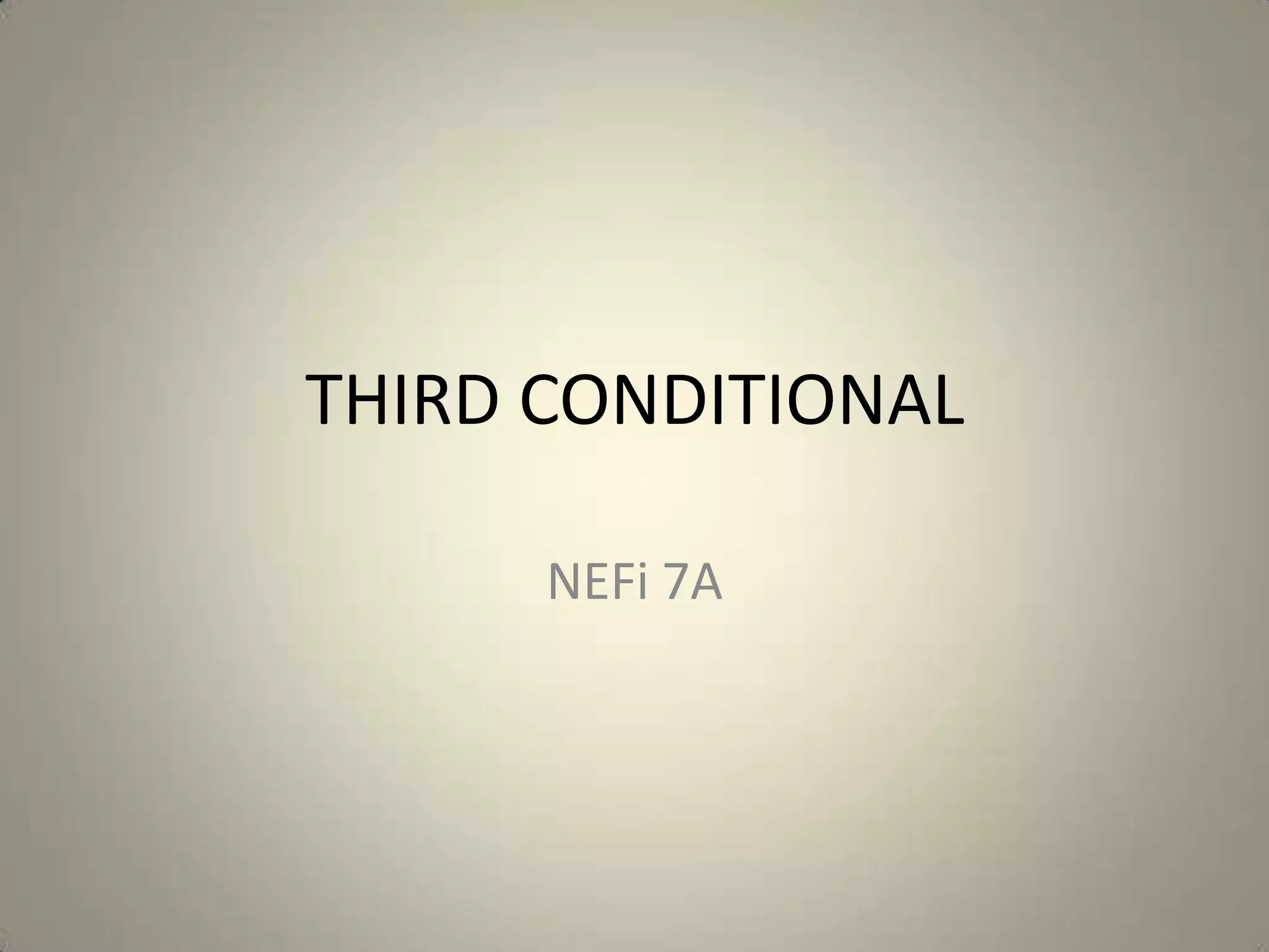 Third conditional | PPSX