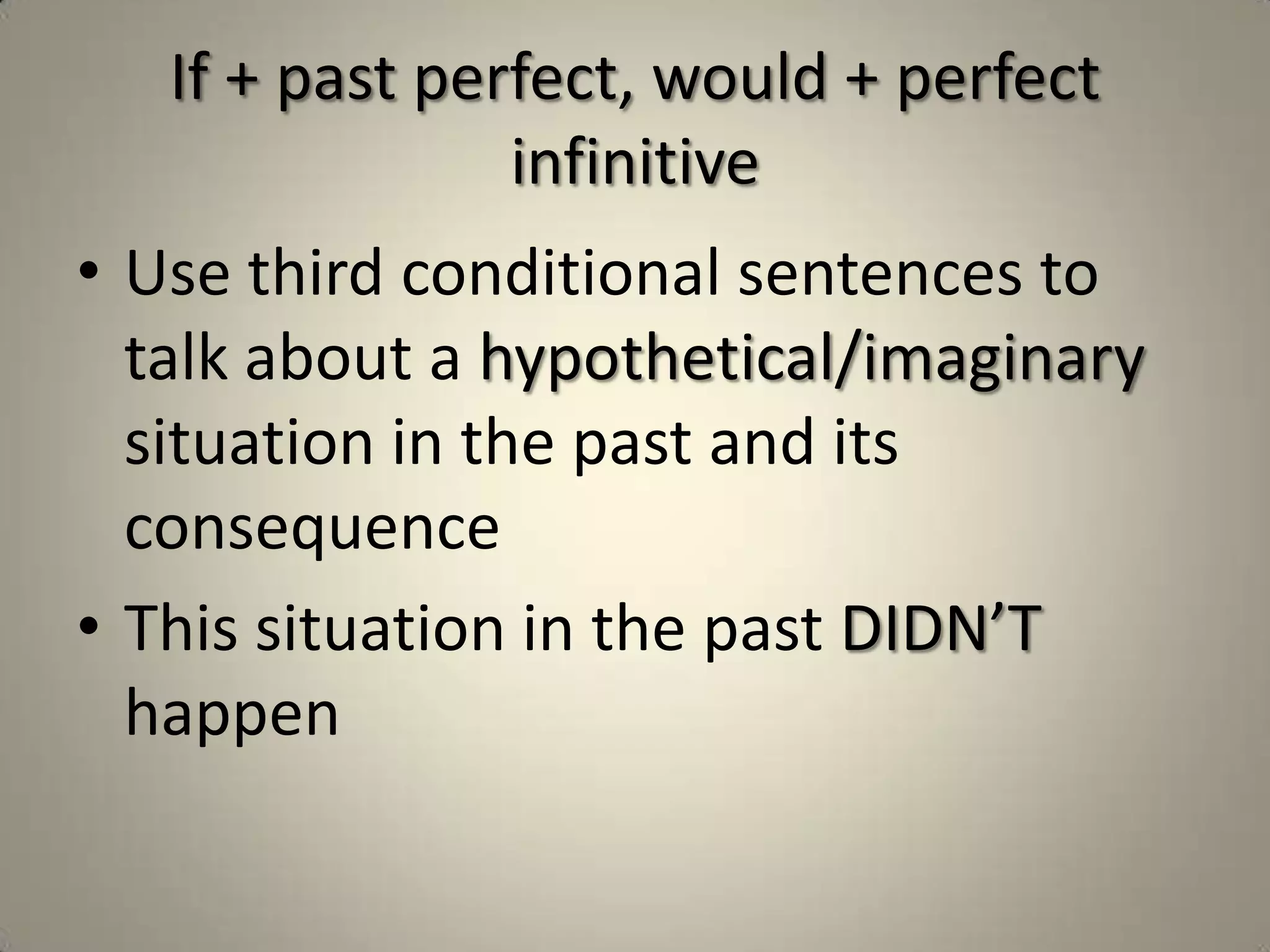 Third conditional | PPSX