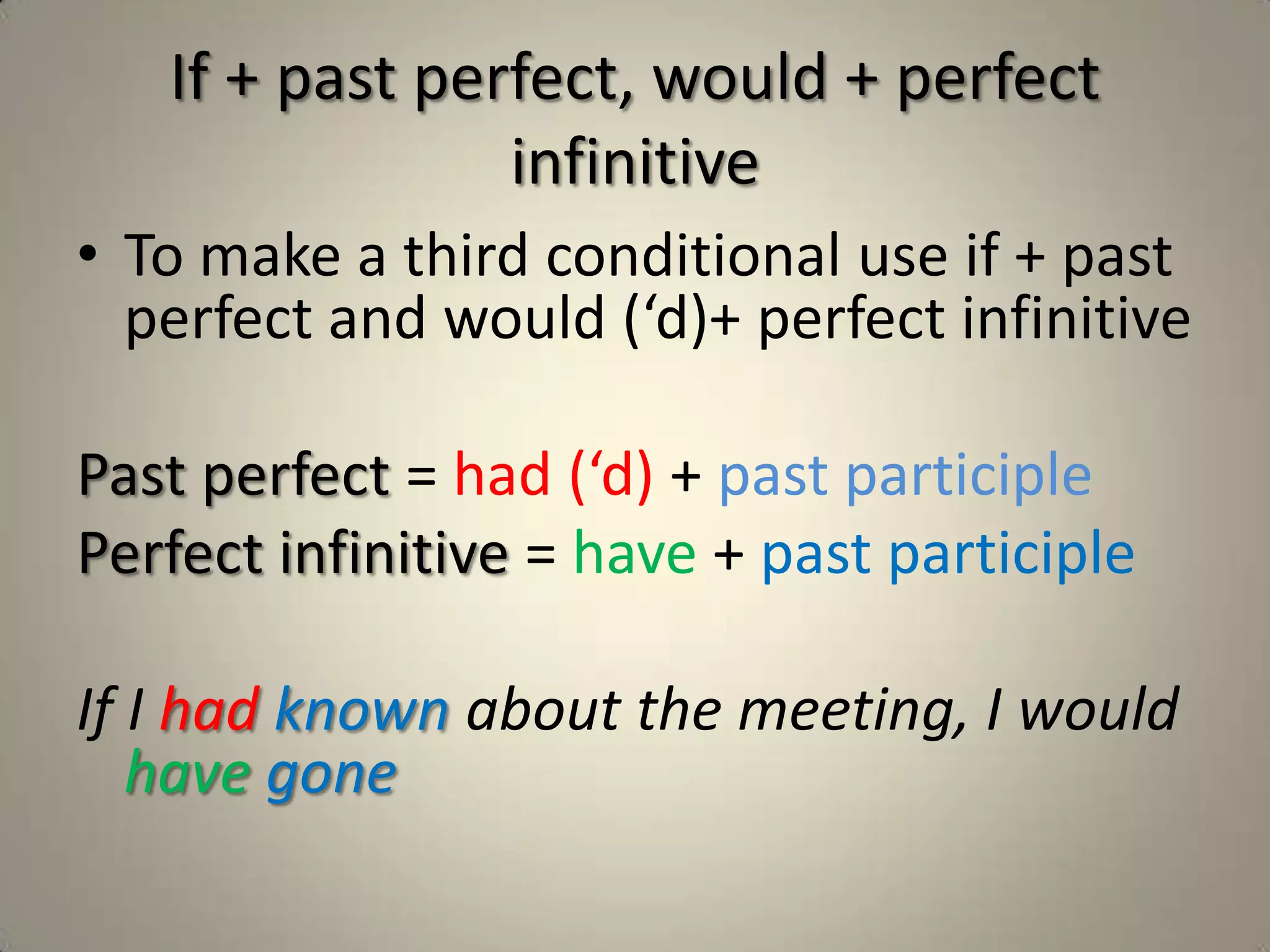 Third conditional | PPSX