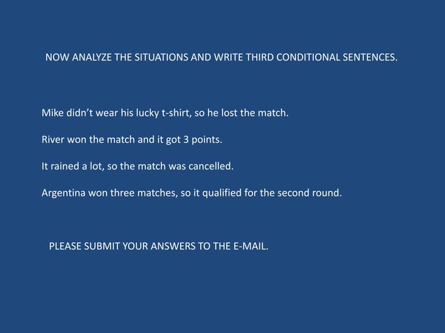 Third conditional. | PPTX