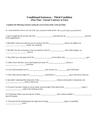 Third conditional | PDF