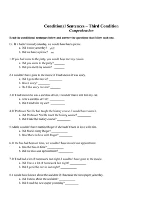 Third conditional | PDF