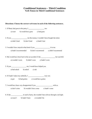 Third conditional | PDF
