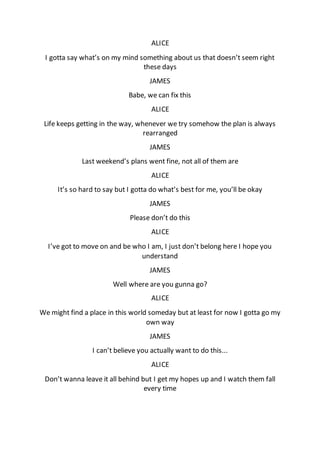 Script for Preliminary Task (Final Draft) - The Break Up | DOCX ...