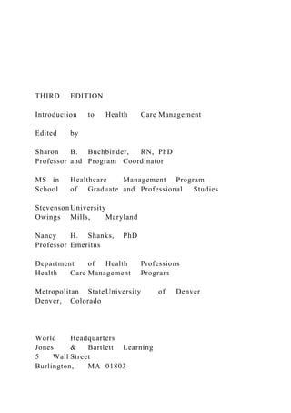 THIRDEDITIONIntroductiontoHealthCareManagement.docx