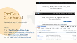 ThirdEye - LinkedIn's Business-wide monitoring platform | PDF