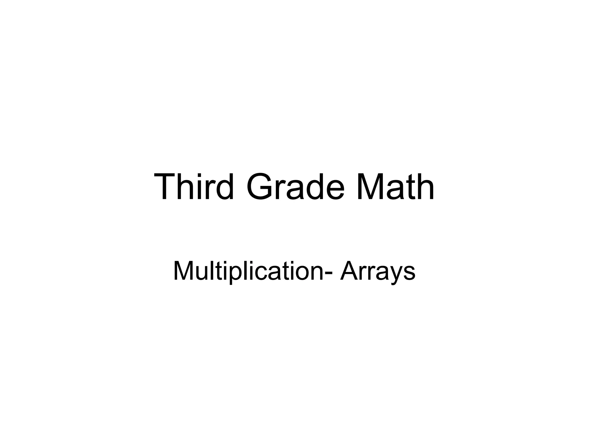 Third grade math | PPT
