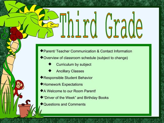 Third Grade Powerpoint Openhouse2012 | PPT
