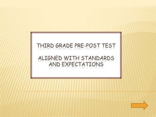 Third grade pre post test | PPT