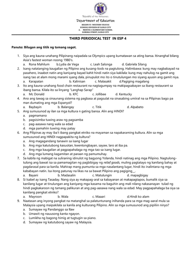 Third GRADING TEST IN ESP 4.docx