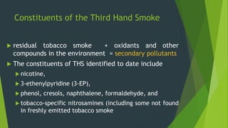 Third hand smoke: A threat to the non-smokers | PPTX