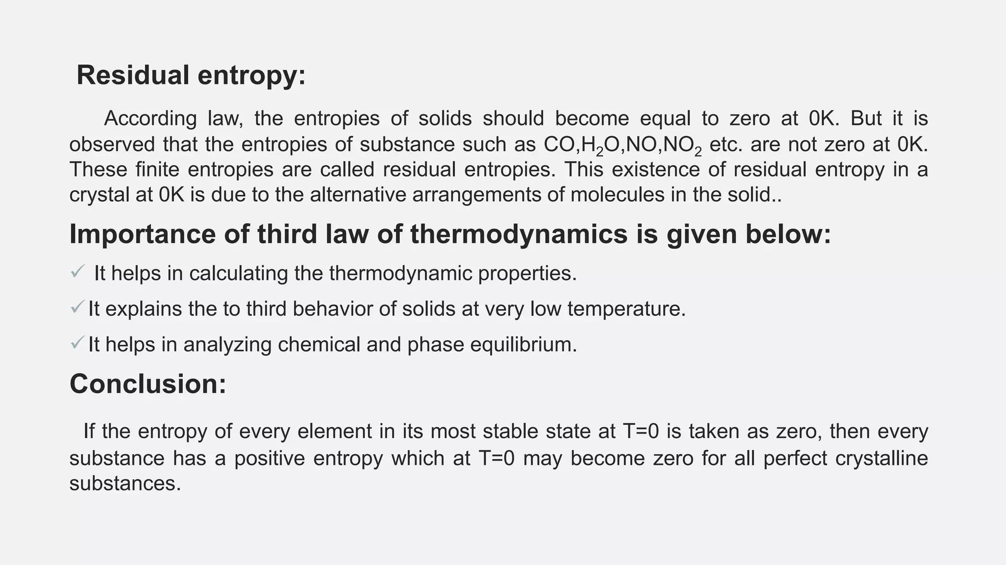 Third law of thermodynamics | PPTX