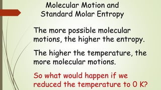 Chem 2 - Third Law of Thermodynamics and Standard Molar Entropy V | PPTX