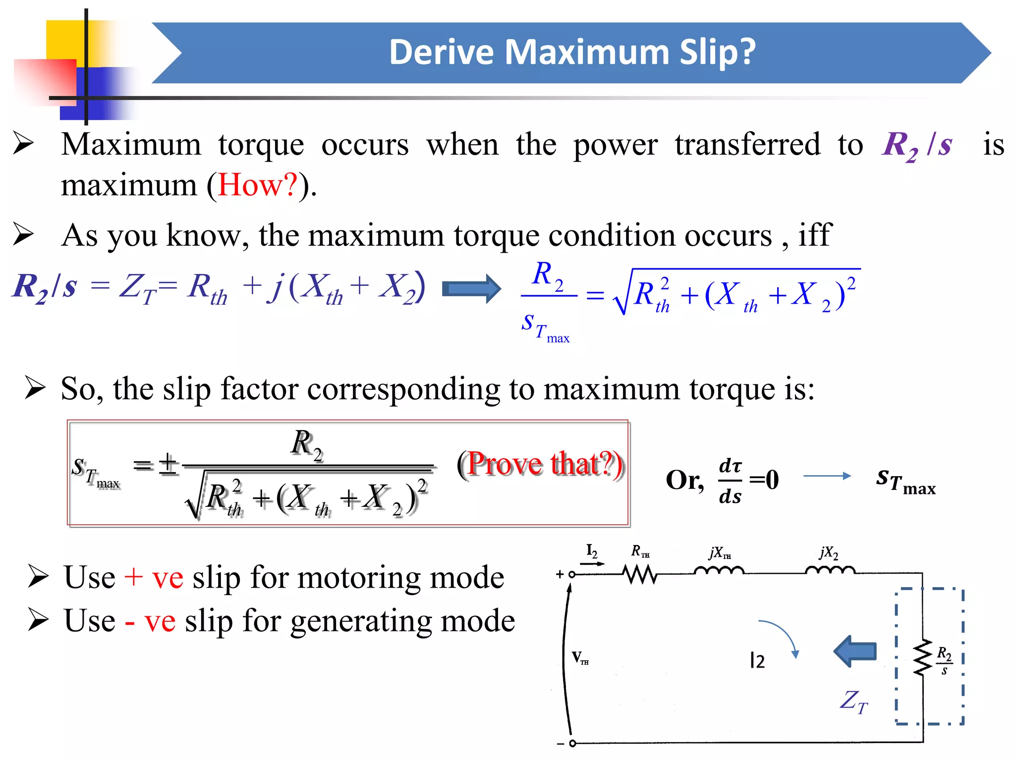 Torque - Slip Characteristic of a three phase induction motor | PDF