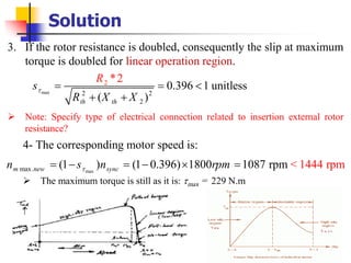 Torque - Slip Characteristic of a three phase induction motor | PDF