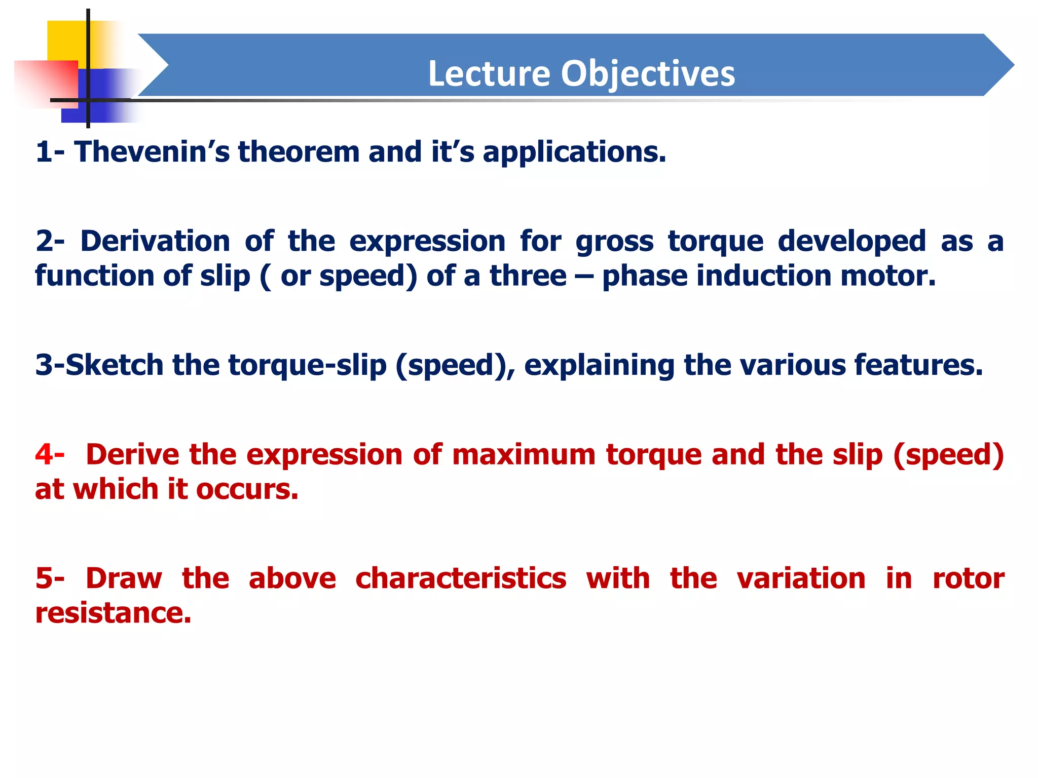 Torque - Slip Characteristic of a three phase induction motor | PDF