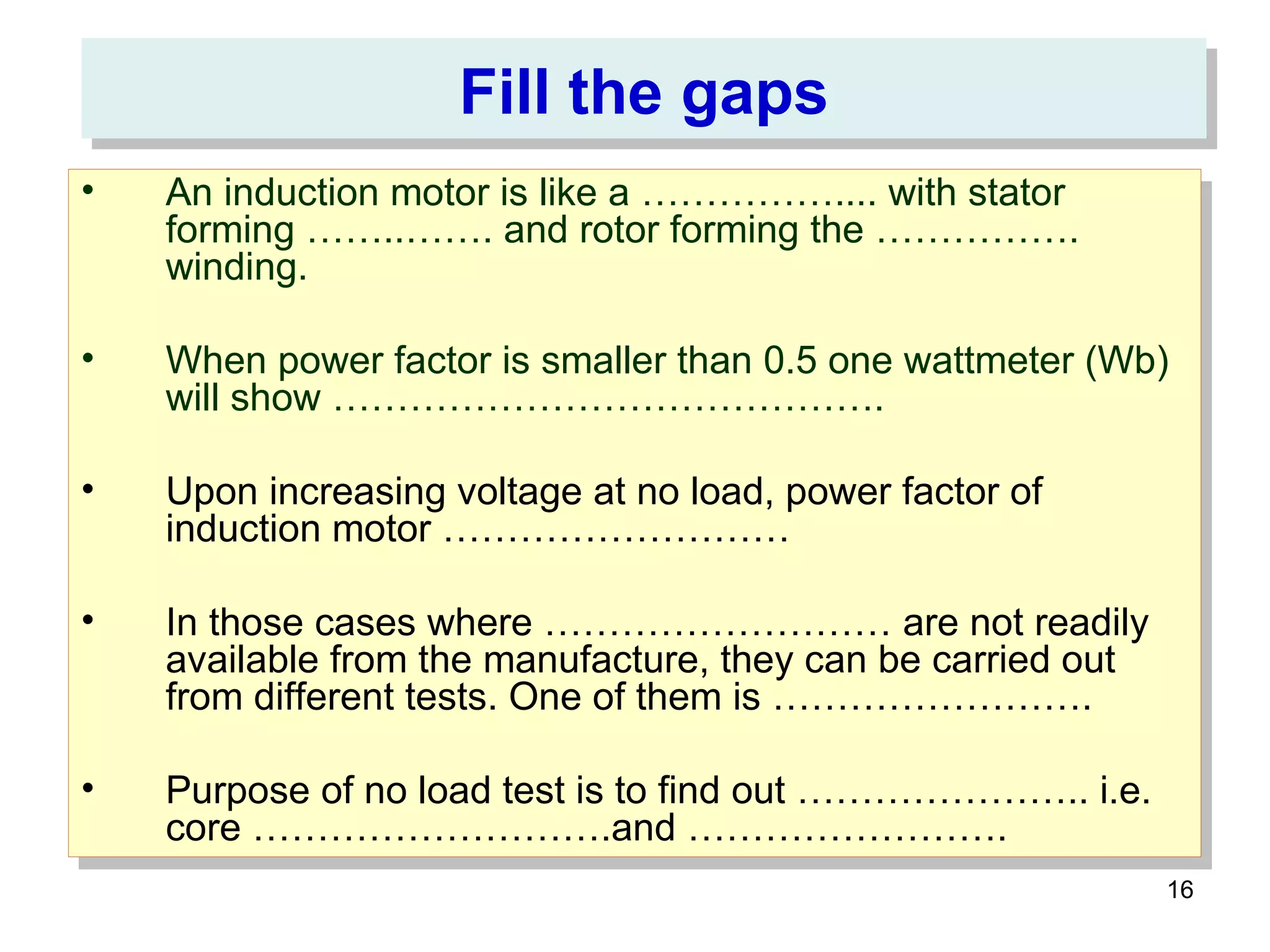 Third Lesson Induction Motor | PPT | Physics | Science
