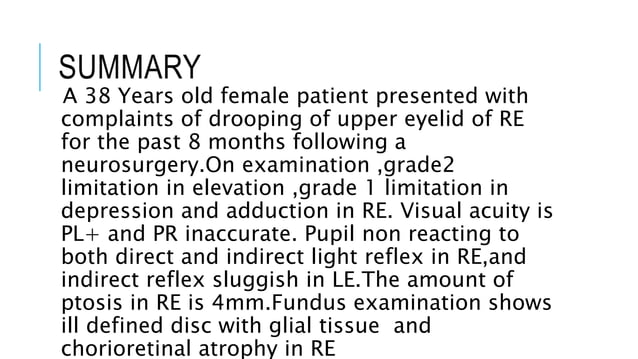 THIRD NERVE PALSY CASE PRESENTATION 2.pptx