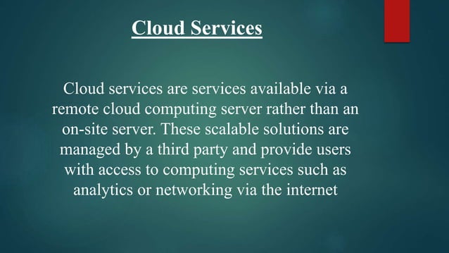 Third party cloud services cloud computing | PPTX
