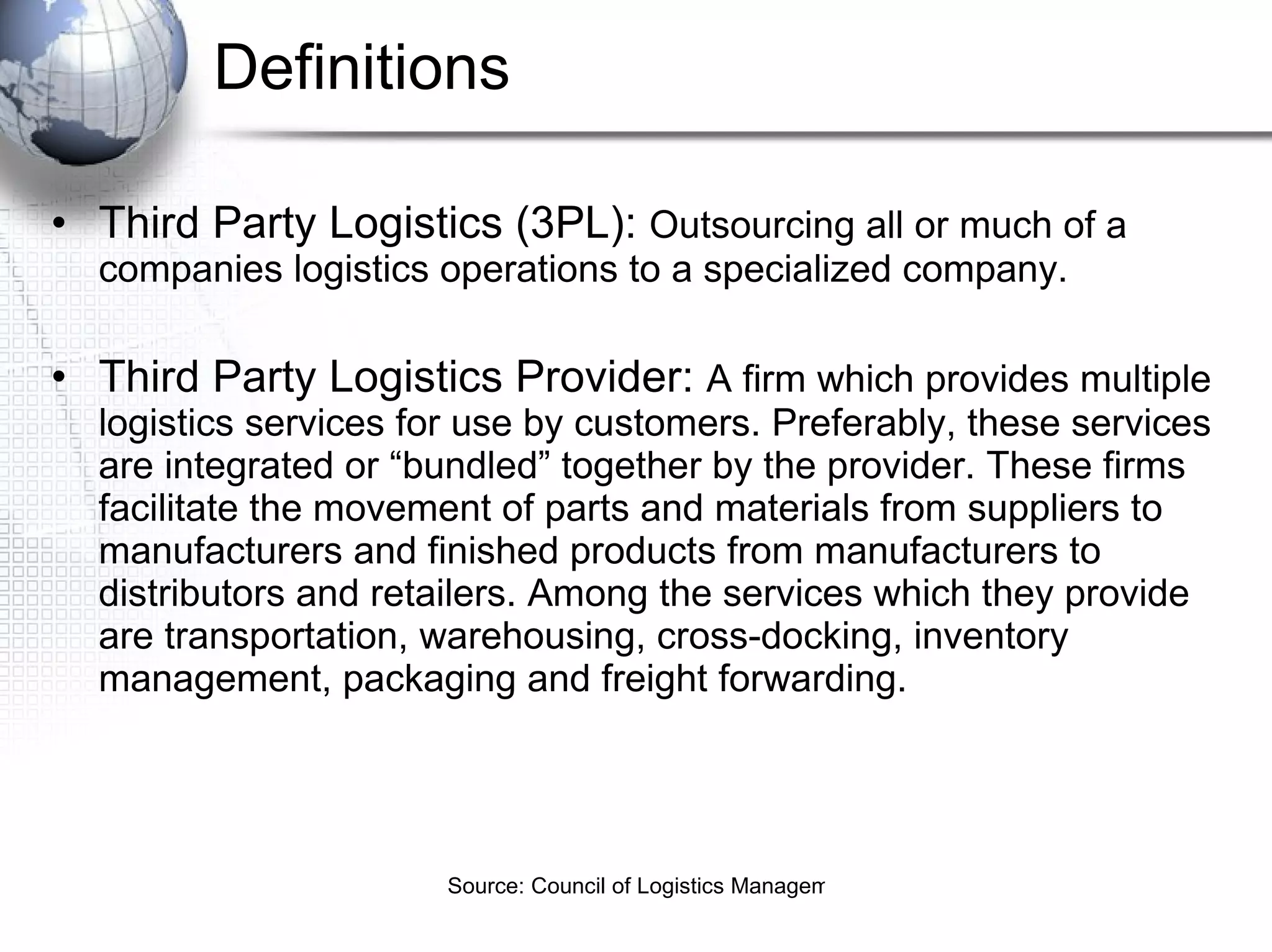 Third party logistics | PPT