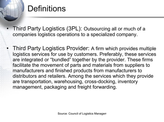 Third party logistics | PPT