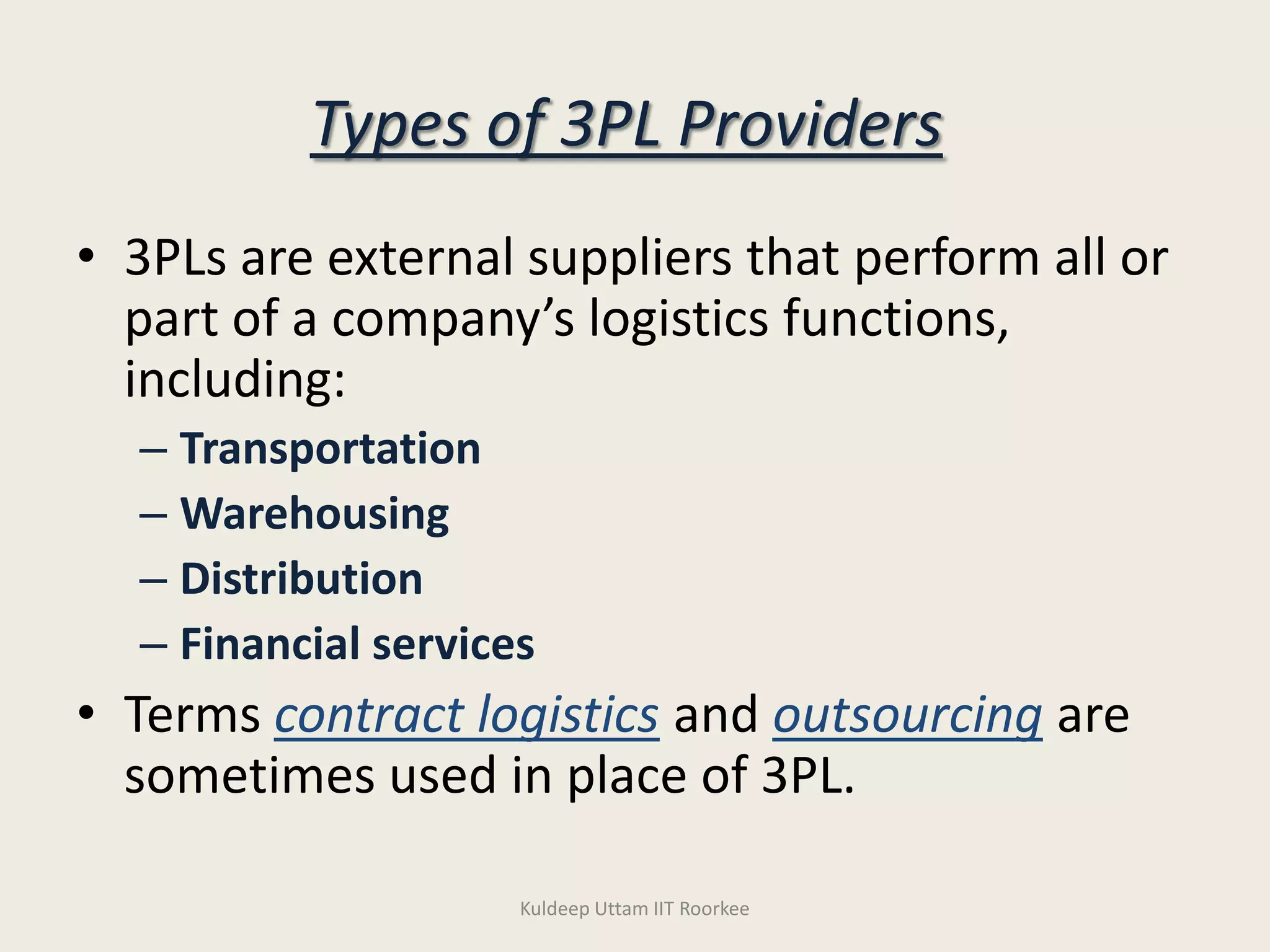 Third party logistics | PDF