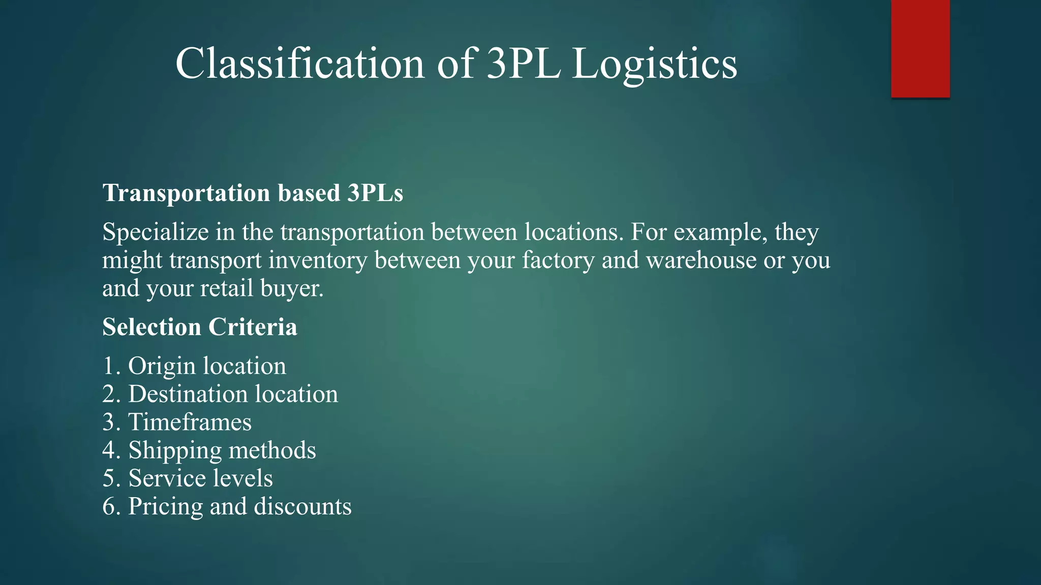 Third party logistics | PPTX