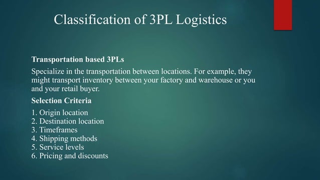 Third party logistics | PPTX