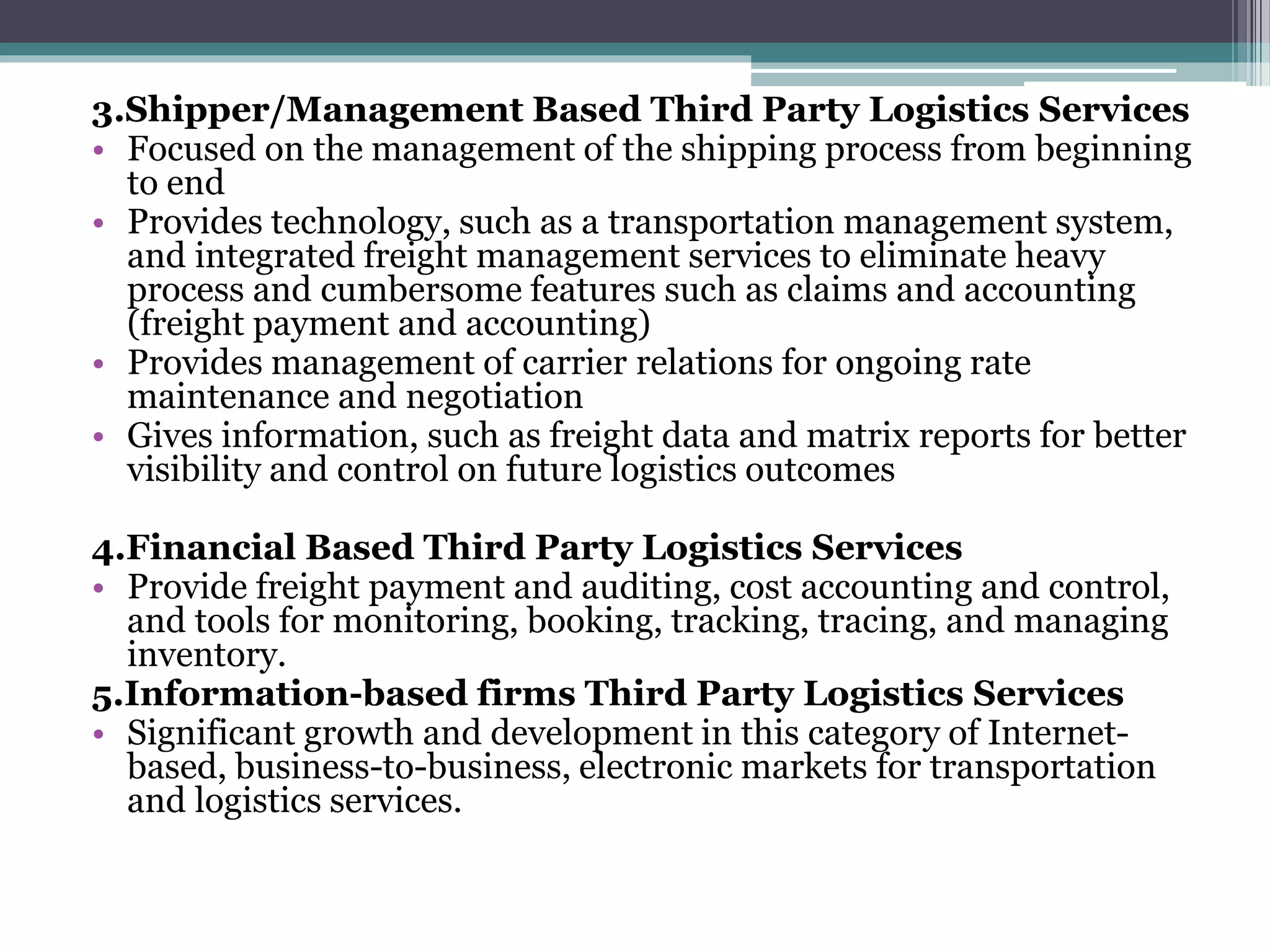 Third party logistics | PPTX