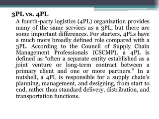 Third party logistics | PPTX