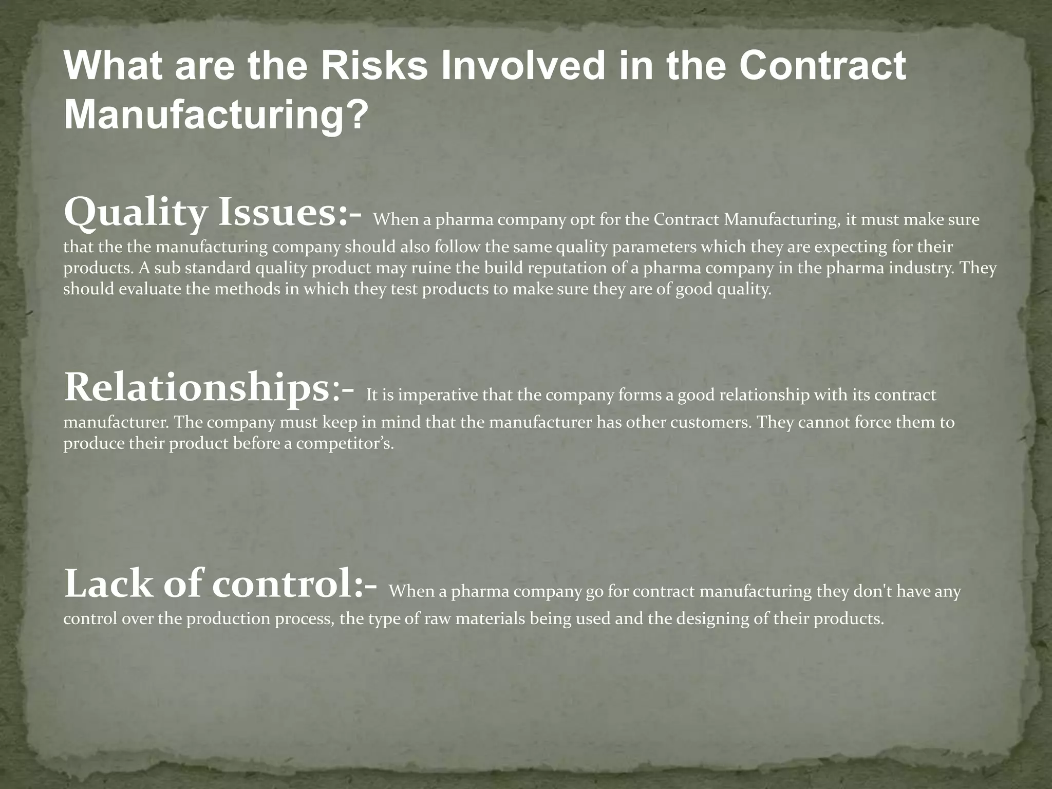 What is Contract Manufacturing? | PPTX