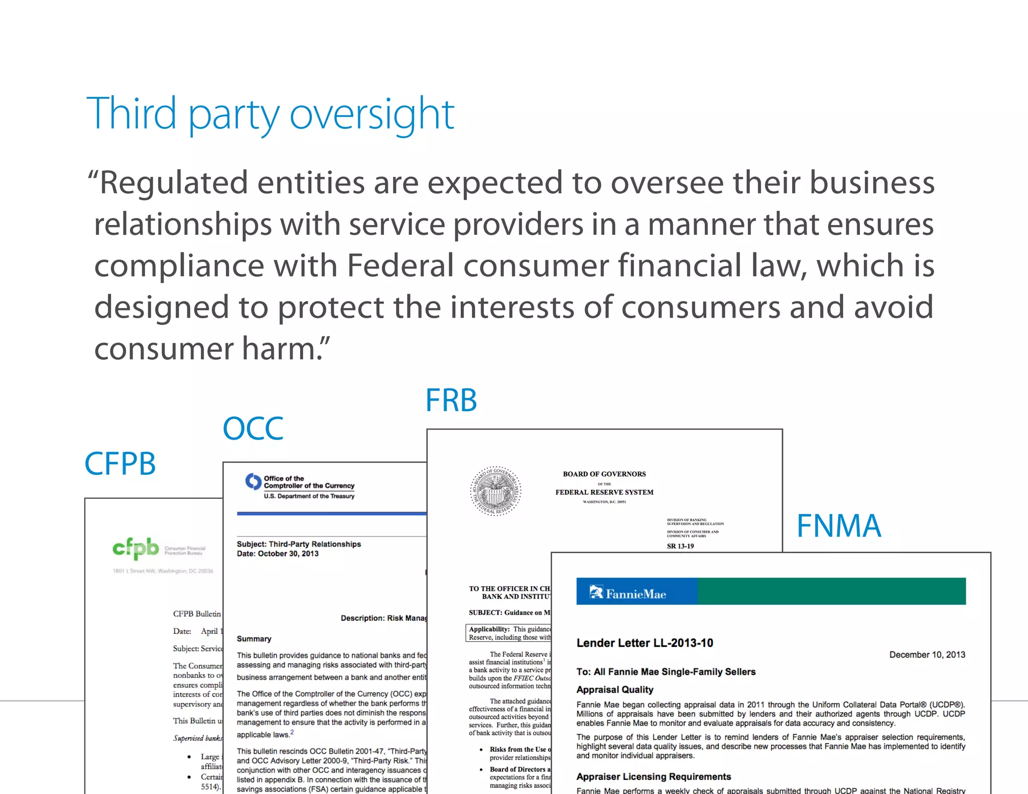 Third Party Oversight and Appraisal Operations | PDF