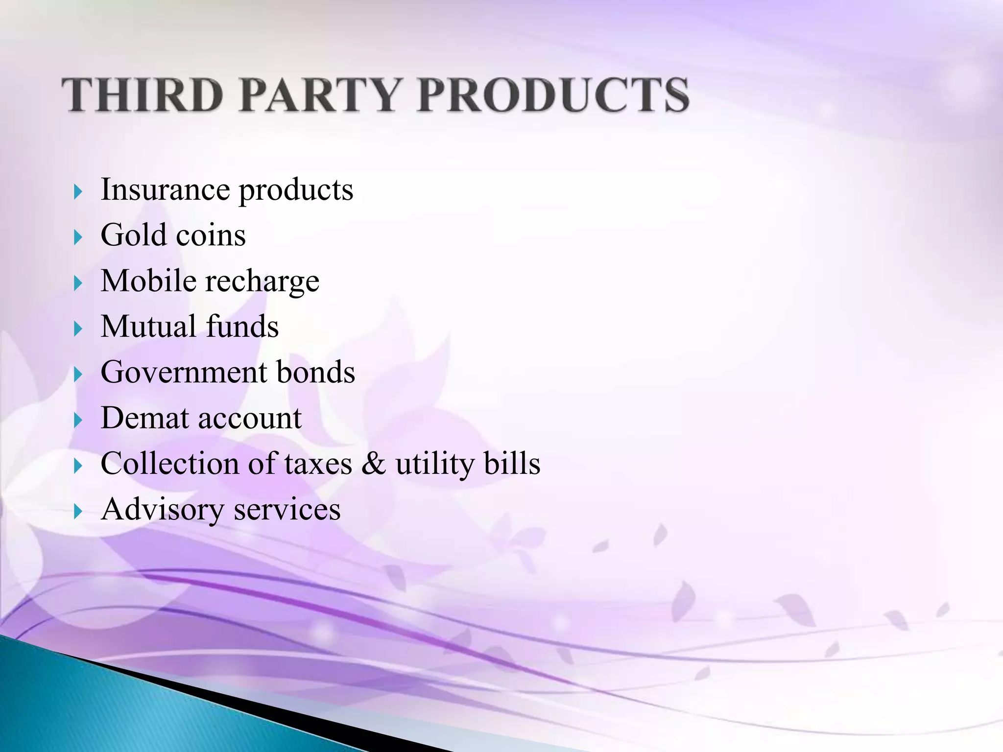 Third party product services by banks | PPTX