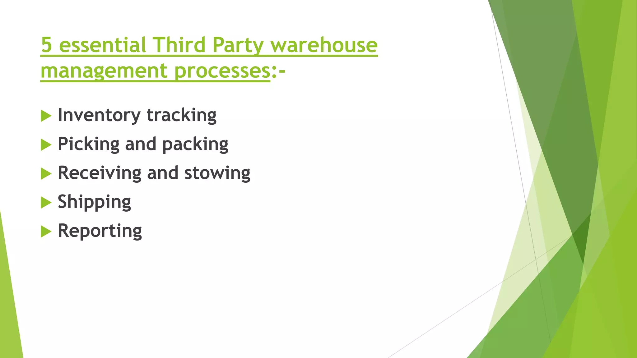 Third party warehouse management | PPTX